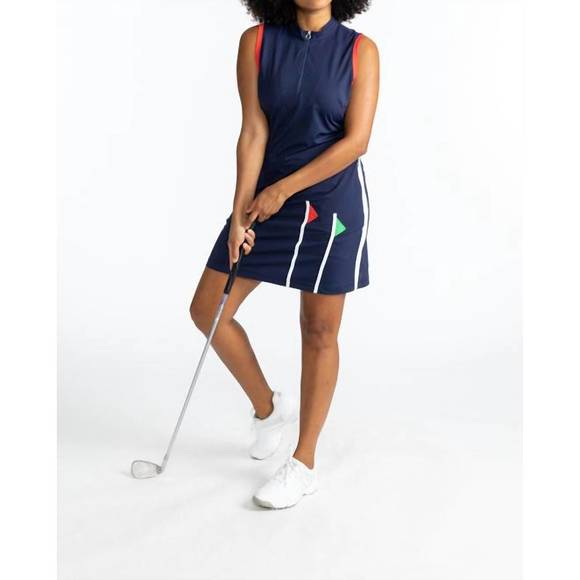 Kinona | Dresses | New Kinona Flagstick Sleeveless Golf Dress In Navy ...